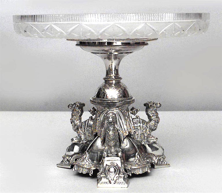 Pair of English Victorian Silver Plated Camel Centerpieces For Sale at ...