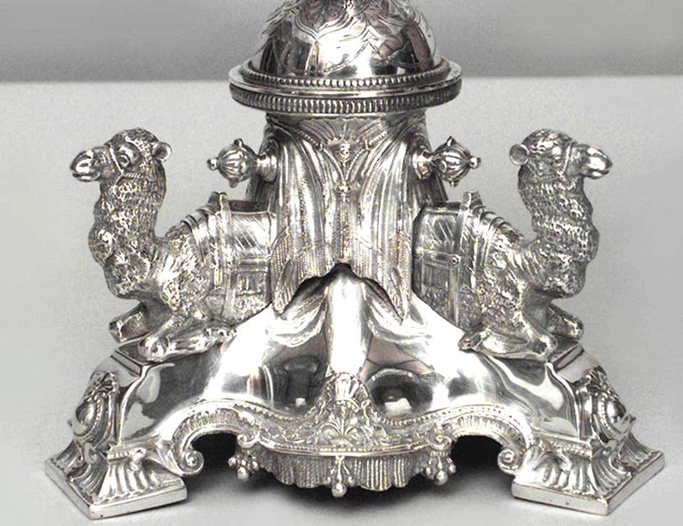 Pair of English Victorian Silver Plated Camel Centerpieces For Sale at ...