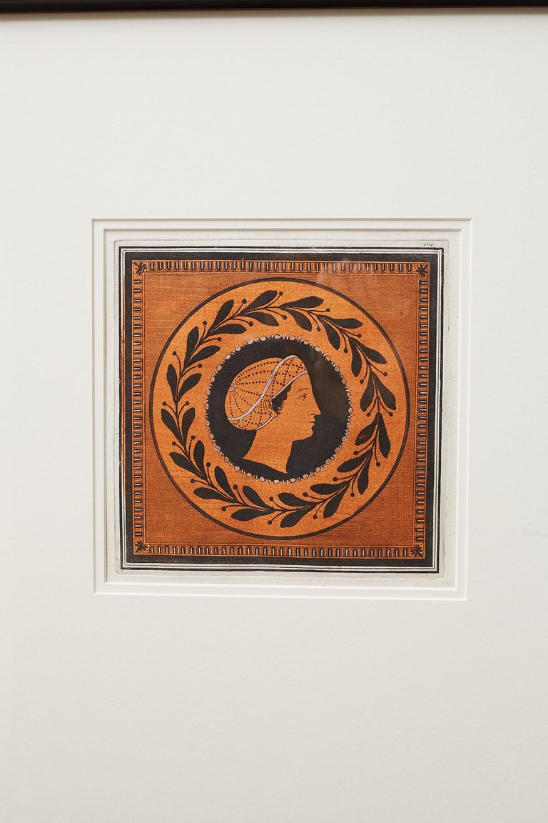 Pair of English William Hamilton Greco-Roman Engravings For Sale at 1stDibs