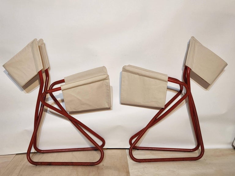 Pair of Erik Magnussen Red Z Easy Chairs Torben Ørskov, Denmark, 1960s ...