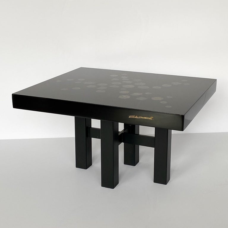 Pair of Etienne Allemeersch Pyrite Inlaid End Tables at 1stDibs