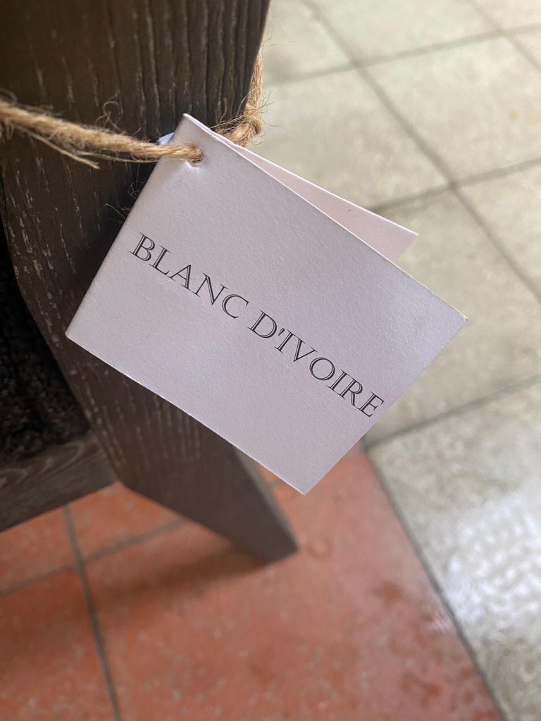 Pair of Eva Armchairs, Ivory White Anthracite Color For Sale at 1stDibs