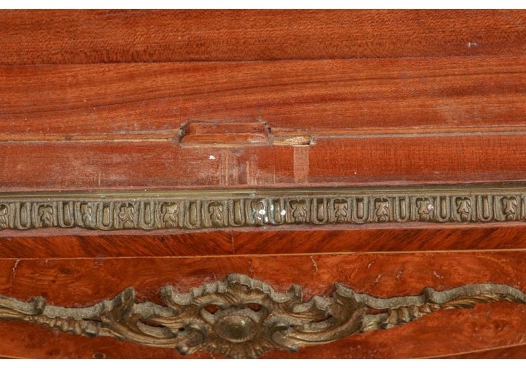 Pair of Exceptional Antique French Marble Top Figured Wood Cabinets For ...