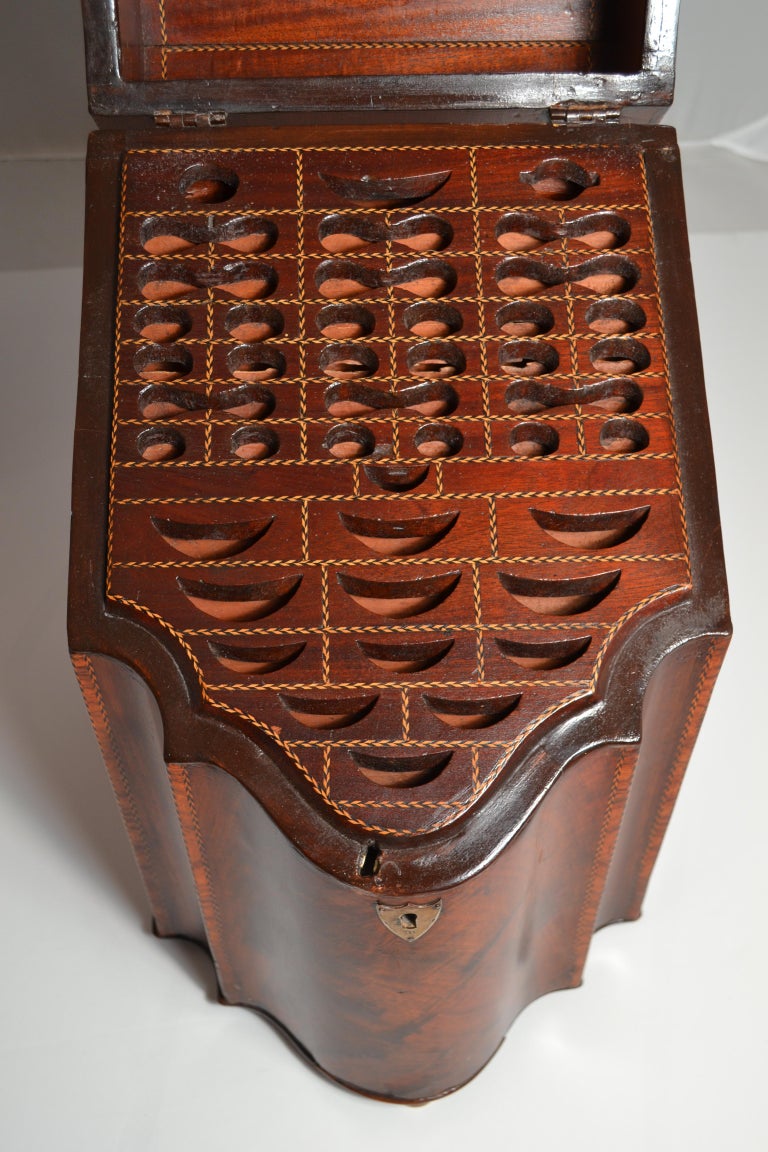 Pair of Exceptional Quality Antique English Mahogany Cutlery Boxes at ...