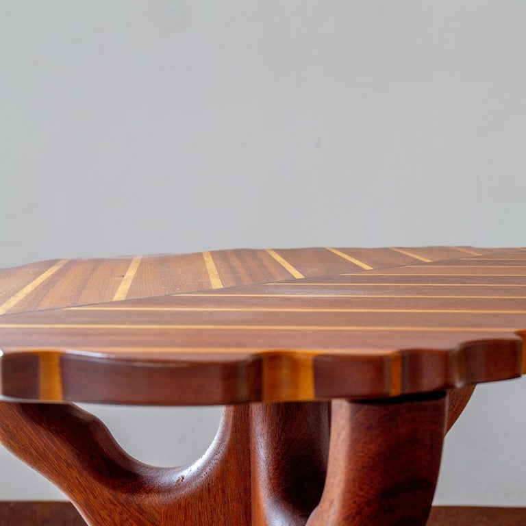 Pair of Exotic Wood Leaf Shaped Side Tables by Paul Vann, 2013 at 1stDibs