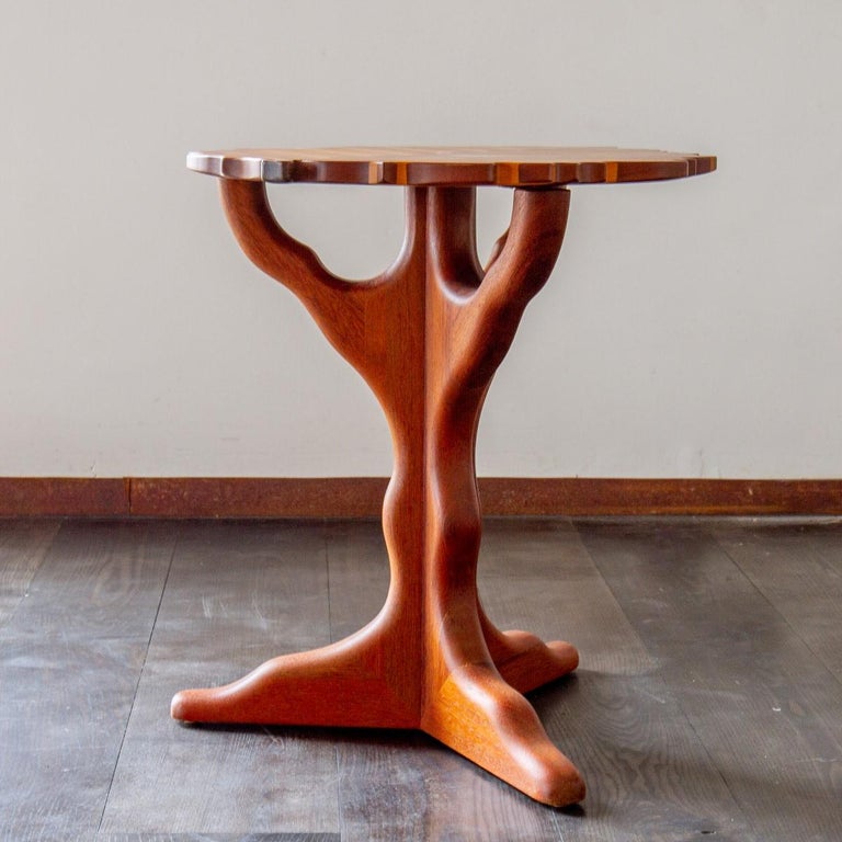 Pair of Exotic Wood Leaf Shaped Side Tables by Paul Vann, 2013 at 1stDibs