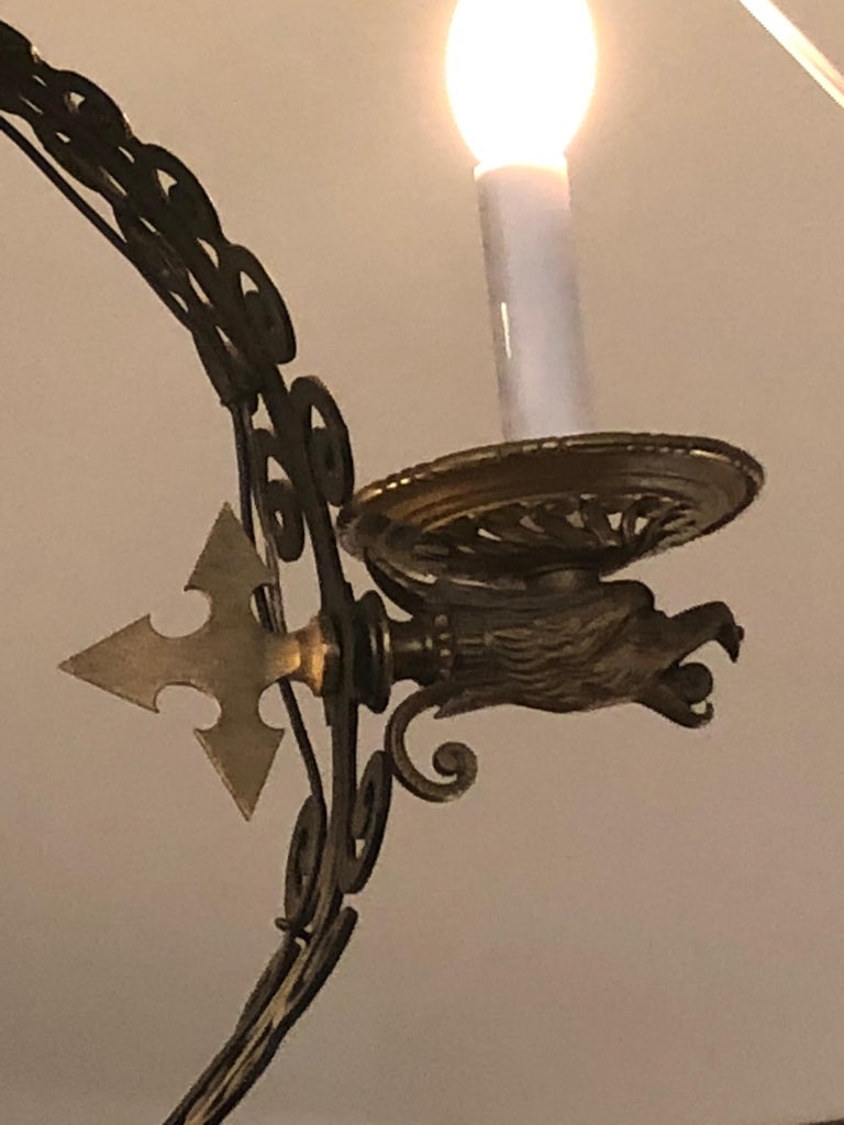 Pair of Extraordinary and Rare Medieval Style Antique Light Fixtures ...