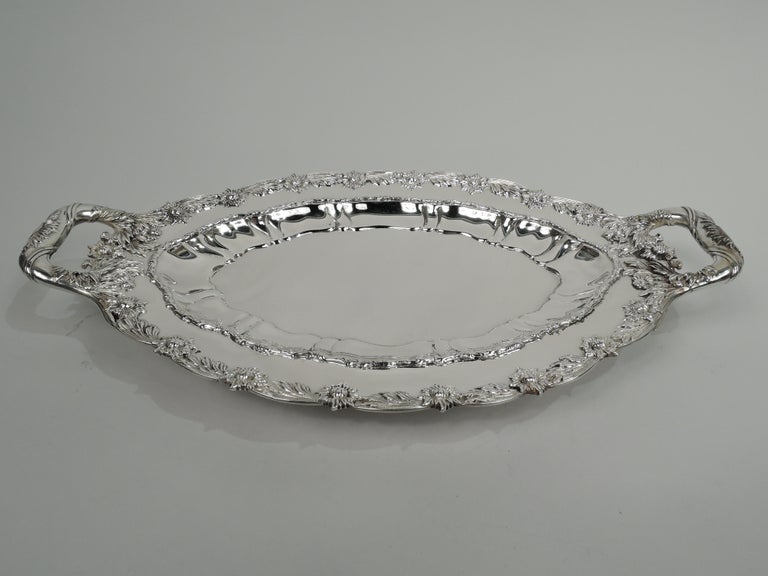 Pair of Fabulous Tiffany Chrysanthemum Sterling Silver Serving Trays ...