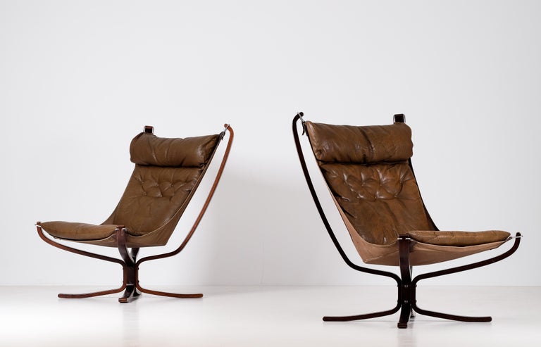 Pair of "Falcon" Easy Chairs by Sigurd Resell, Norway, 1970s For Sale ...