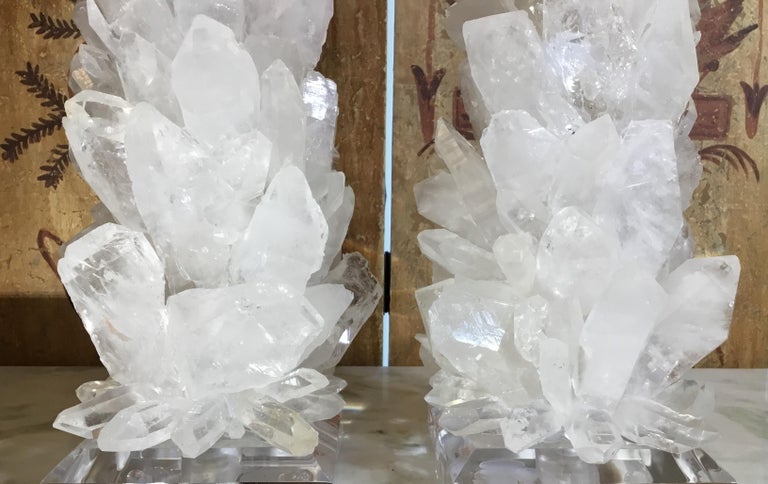 Pair of Fantastic White Quartz Crystal Table Lamps at 1stDibs | white ...