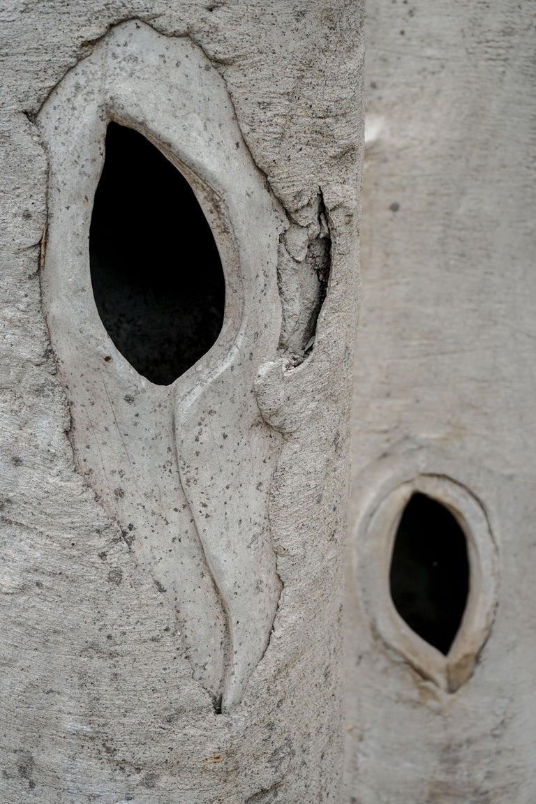 Pair of Faux Bois Tree Trunk Pillars at 1stDibs
