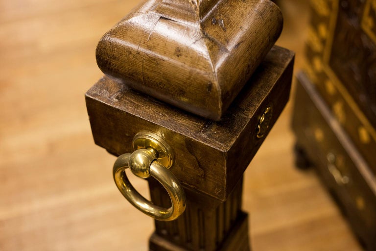 Pair of Faux Painted French Pine Opera Bollards For Sale at 1stDibs ...