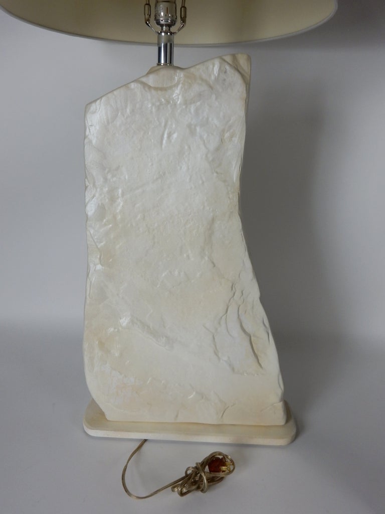 Pair of Faux Slate Stone Table Lamps, 1970's For Sale at 1stDibs