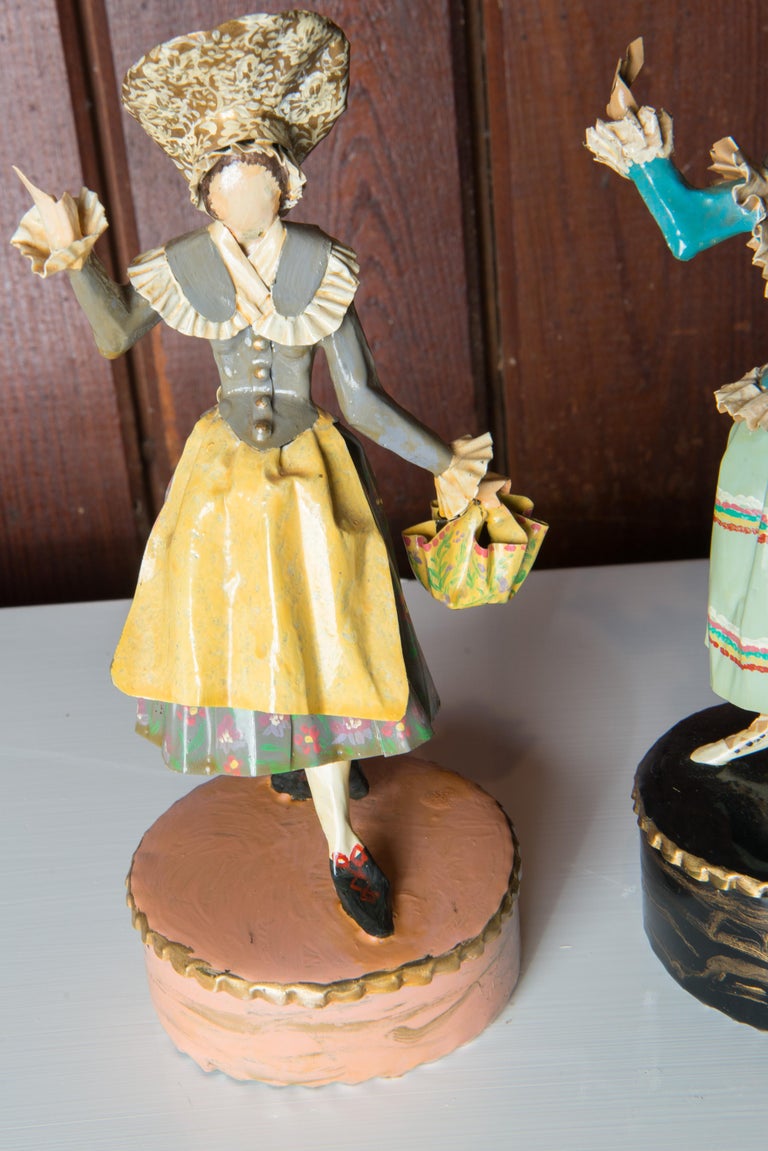 Pair of Figural Sculptures in Traditional Austrian Costumes by Lee ...