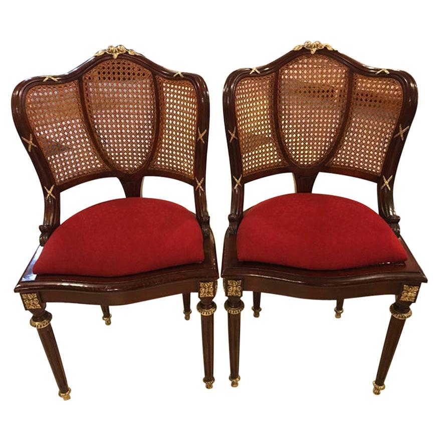 Set of Four French Louis XIV Style Dining Chairs at 1stDibs
