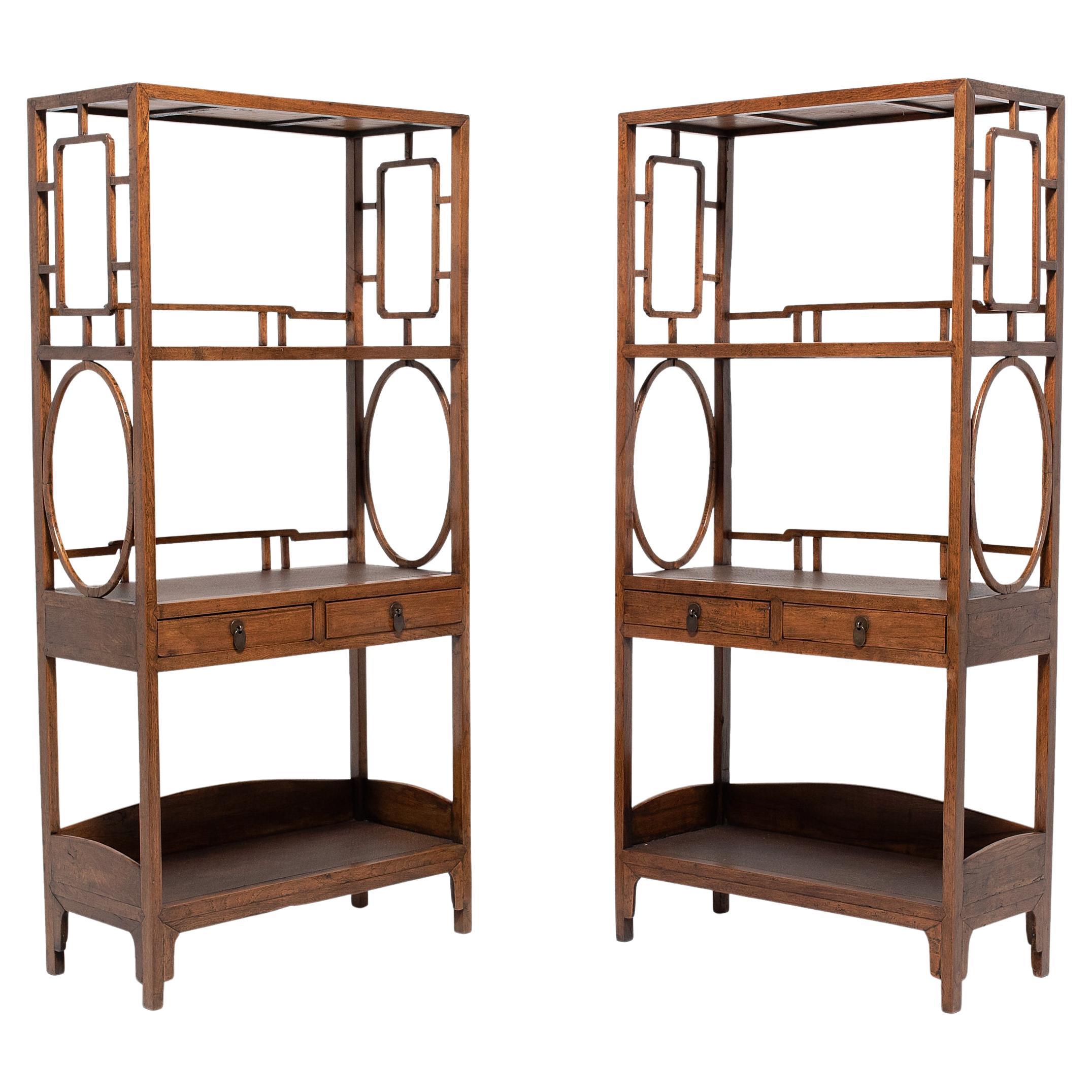Pair of Fine Chinese Scholar's Manuscript Shelves at 1stDibs