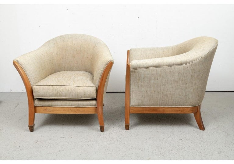 Pair of Fine Custom Post Modern Design Club Chairs For Sale at 1stDibs