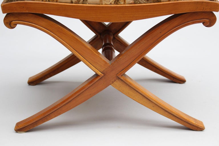 Pair of Fine French Art Deco X-Form Stools For Sale at 1stDibs