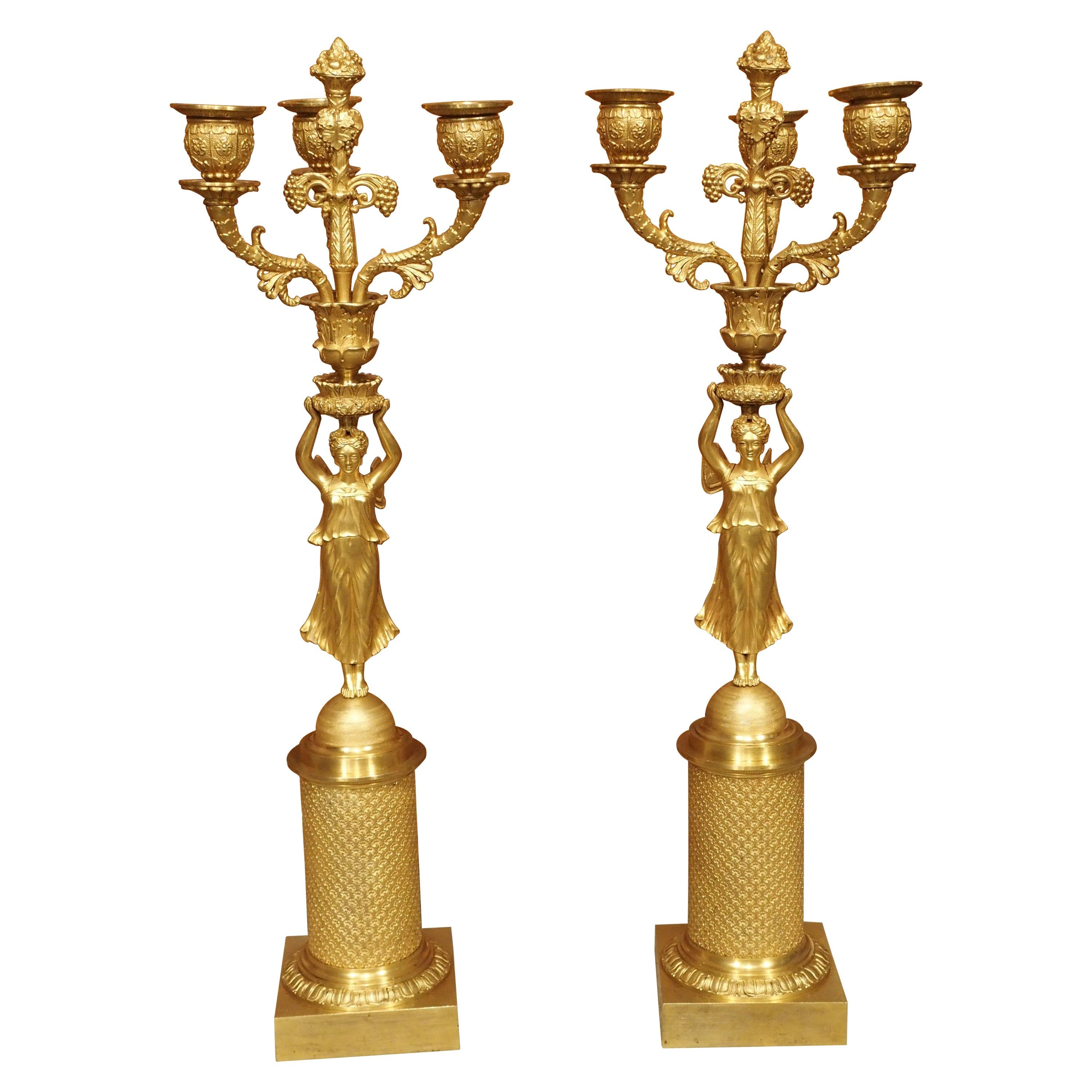Pair of Restoration Period Gilt-Bronze Allegorical Groups. French ...