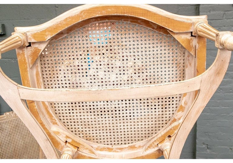 Pair of Fine Quality Caned French Style Bergeres For Sale at 1stDibs