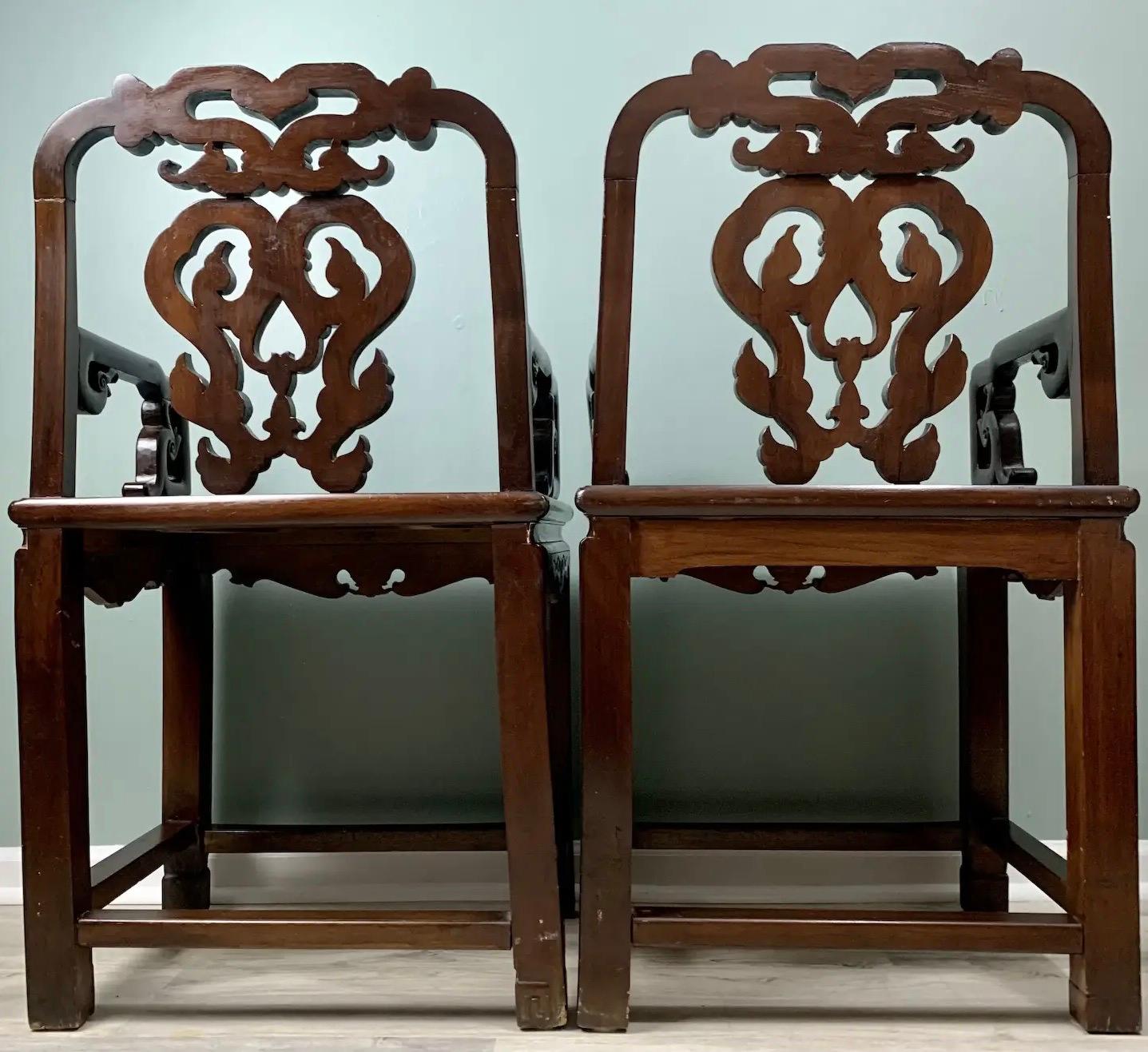 Pair of Qing Dynasty Rosewood Scholar Chairs For Sale at 1stDibs | qing ...