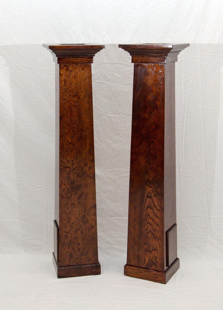Pair of Fir Arts and Crafts Architectural Columns or Plant Stands For ...