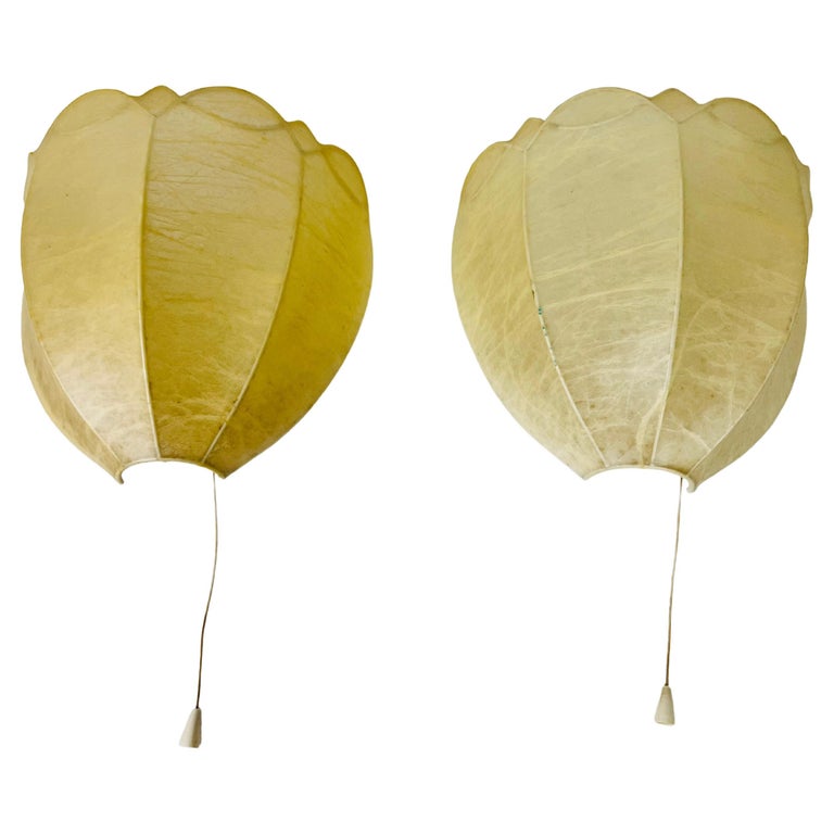 Pair of Flower Shape Cocoon Wall Lamps by Friedel Wauer, 1960s, Germany ...