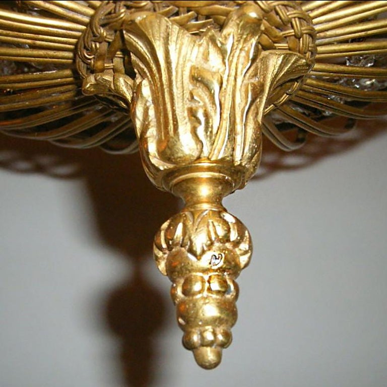 Pair of Flush Mounted Basket Light Fixtures, Sold Individually For Sale ...