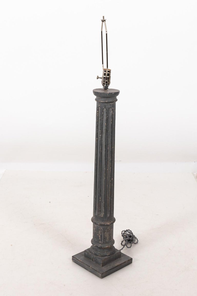 Pair of Fluted Column Table Lamps at 1stDibs