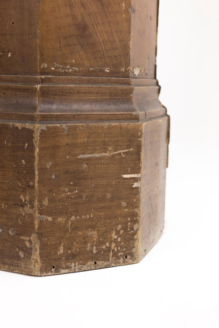 Pair of Fluted Columns in Lacquered Wood, Late 19th Century at 1stDibs