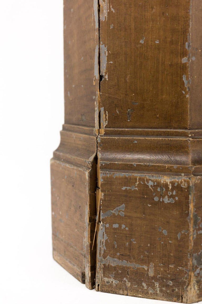 Pair of Fluted Columns in Lacquered Wood, Late 19th Century For Sale at ...