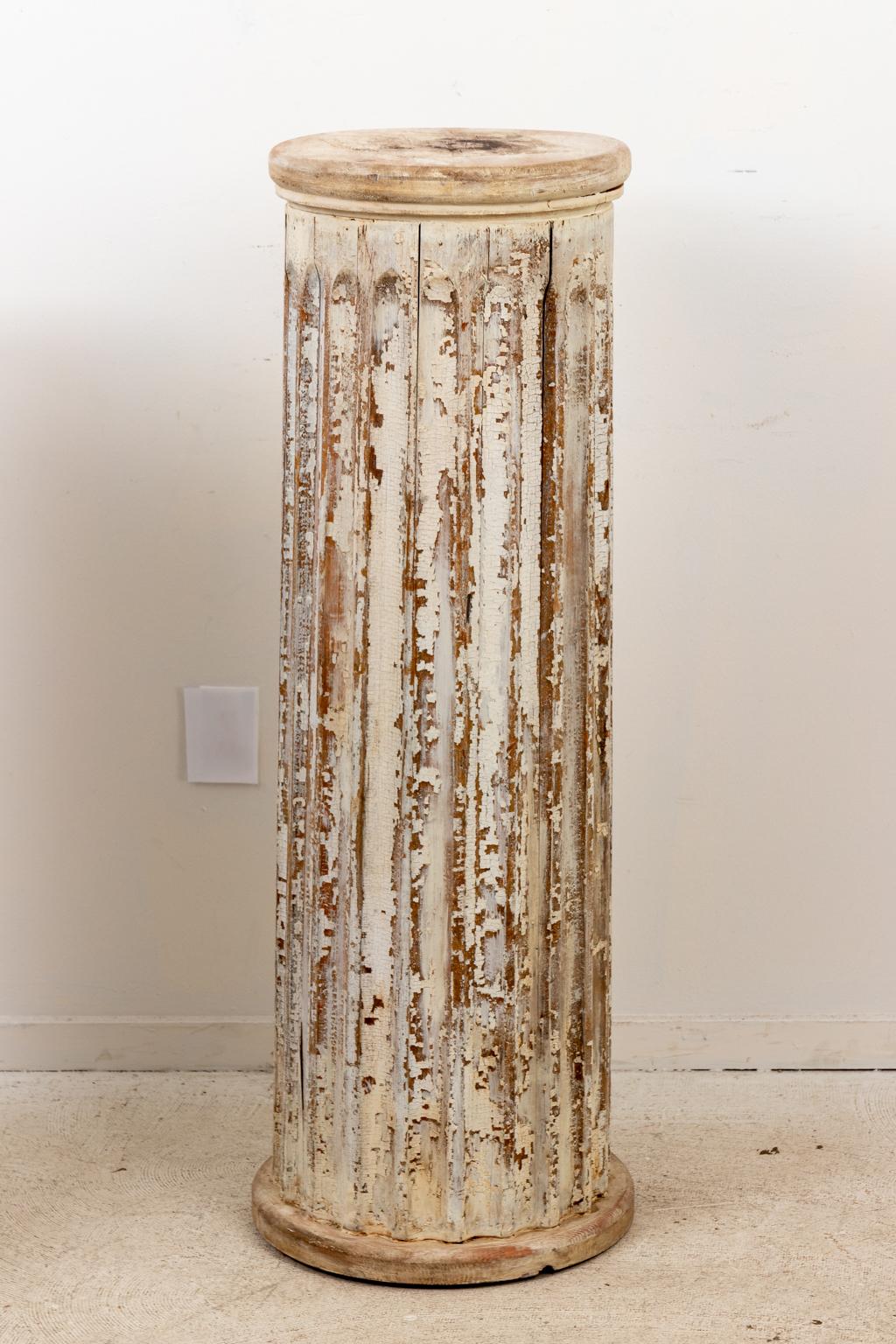 Pair of Fluted Wood Columns at 1stDibs