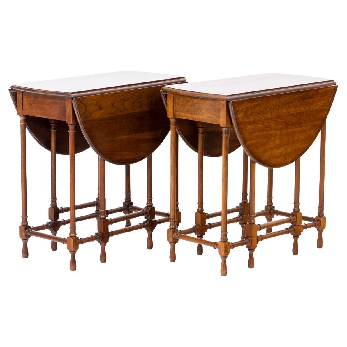 Pair of Flying Tables “Gateleg” in Mohogany, 1950s For Sale at 1stDibs