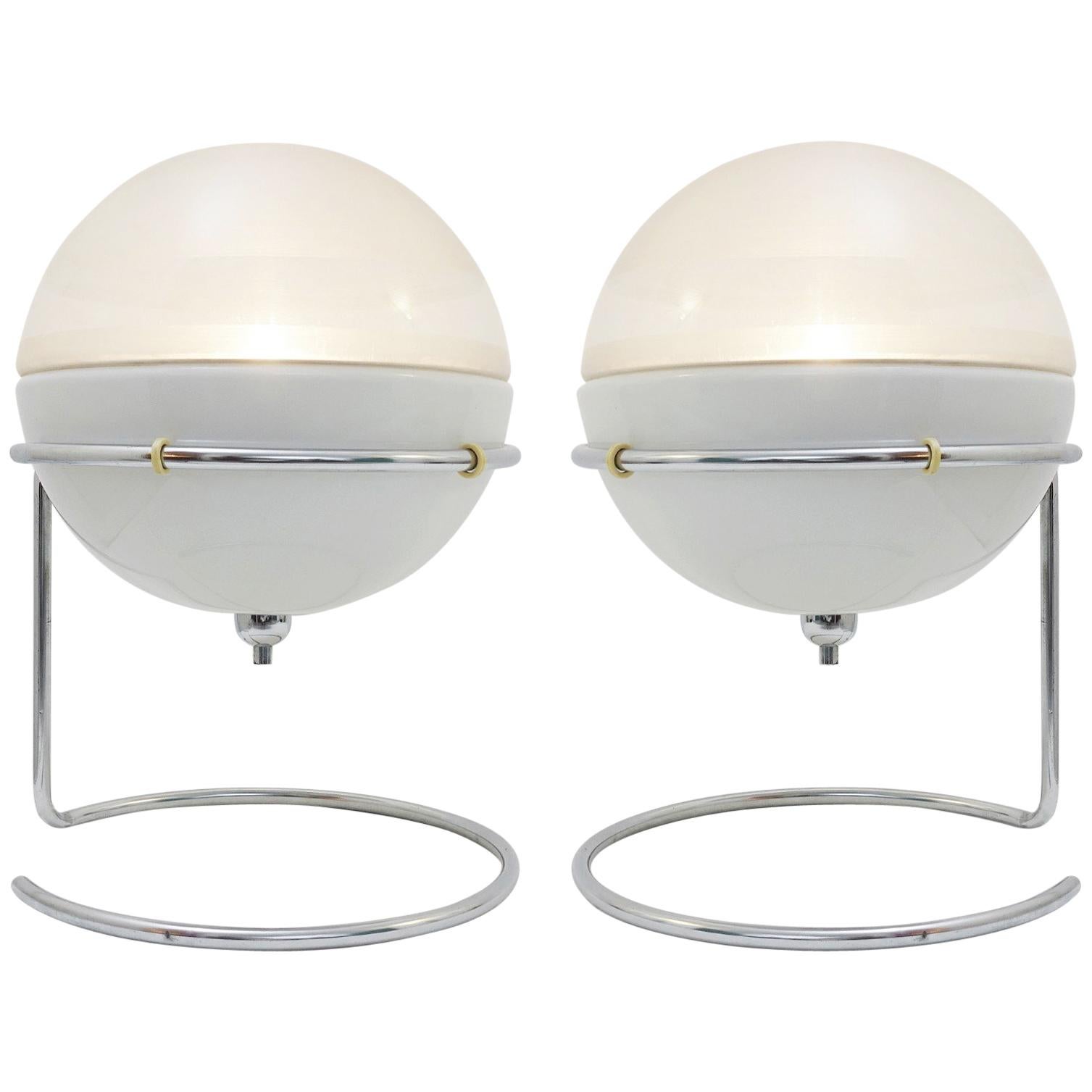 Pair of "Focus" Table Lamps Designed by Fabio Lenci for Guzzini, Italy ...