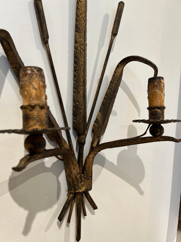 Pair of Forged Iron Appliques For Sale at 1stDibs