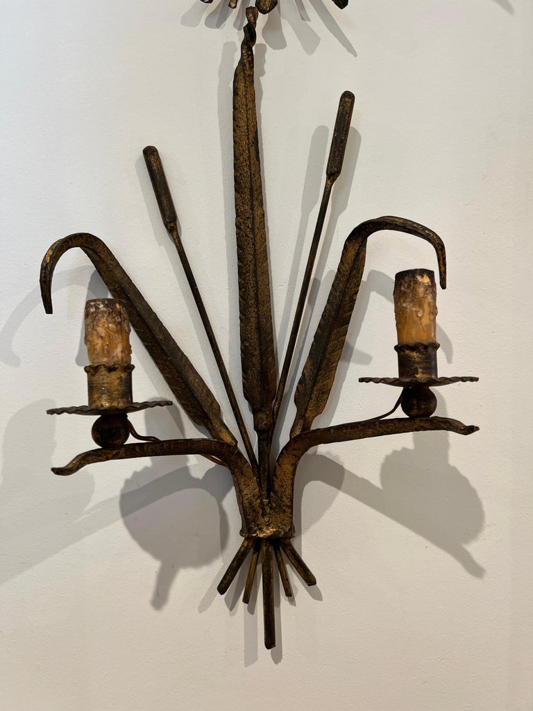 Pair of Forged Iron Appliques For Sale at 1stDibs