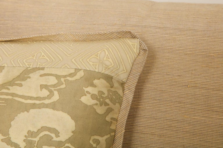 Pair of Fortuny Fabric Lumbar Cushions in the Lucrezia Pattern For Sale ...