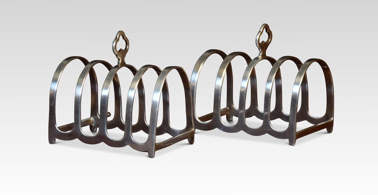 Pair of four division silver toast racks For Sale at 1stDibs