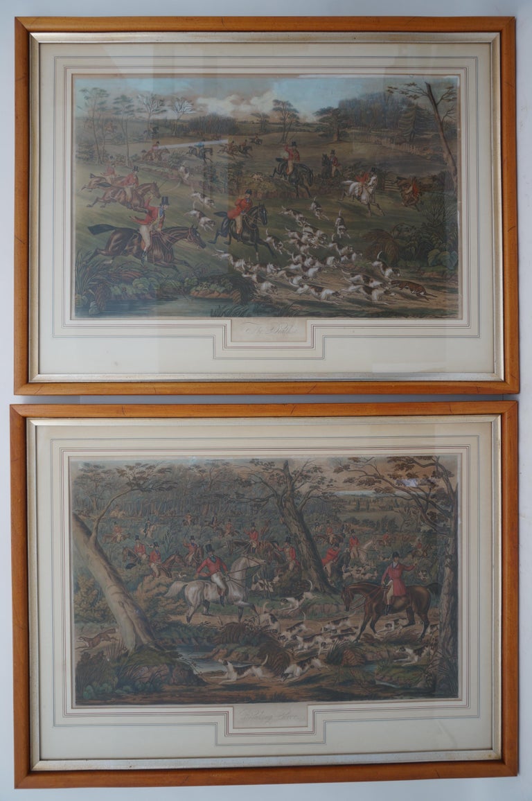 Pair of Fox Hunt Prints For Sale at 1stDibs