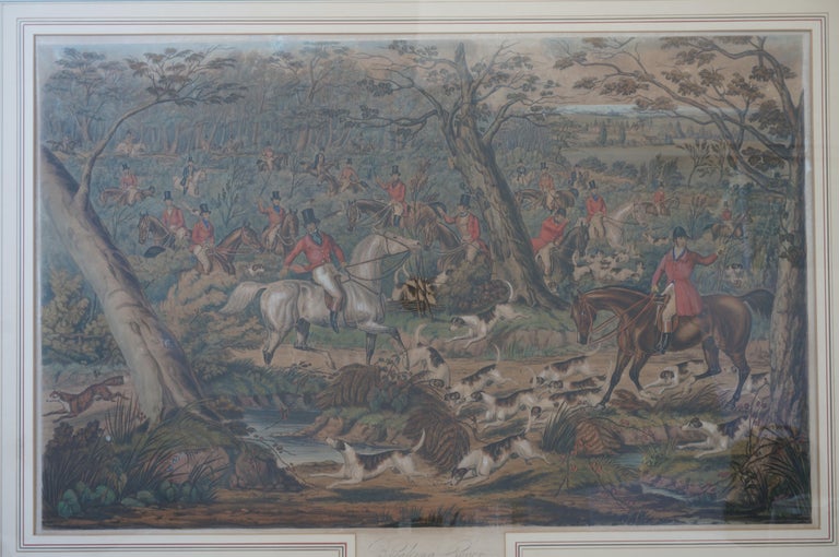 Pair of Fox Hunt Prints For Sale at 1stDibs
