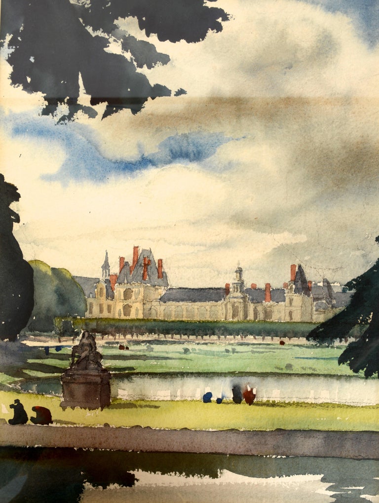 Pair of Framed and Matted Watercolors Signed J. Edwin Petersen For Sale ...