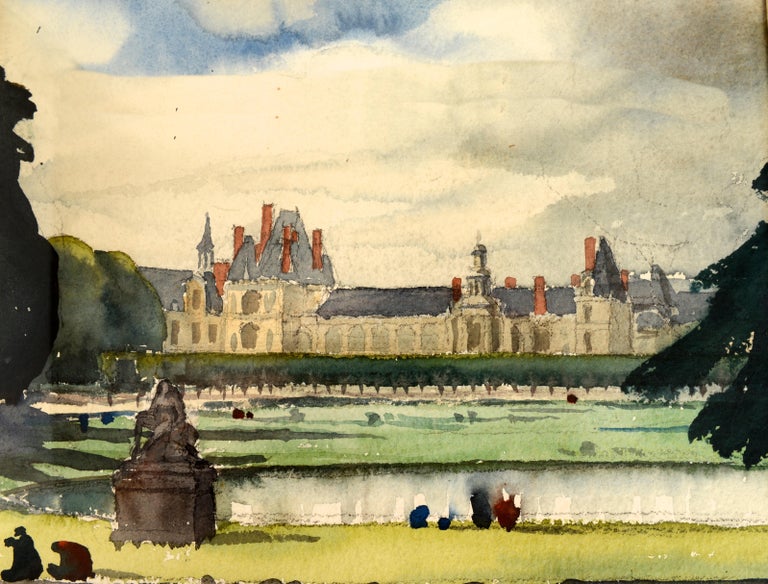 Pair of Framed and Matted Watercolors Signed J. Edwin Petersen For Sale ...
