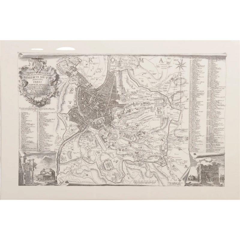 Pair of Framed Maps of Rome For Sale at 1stDibs