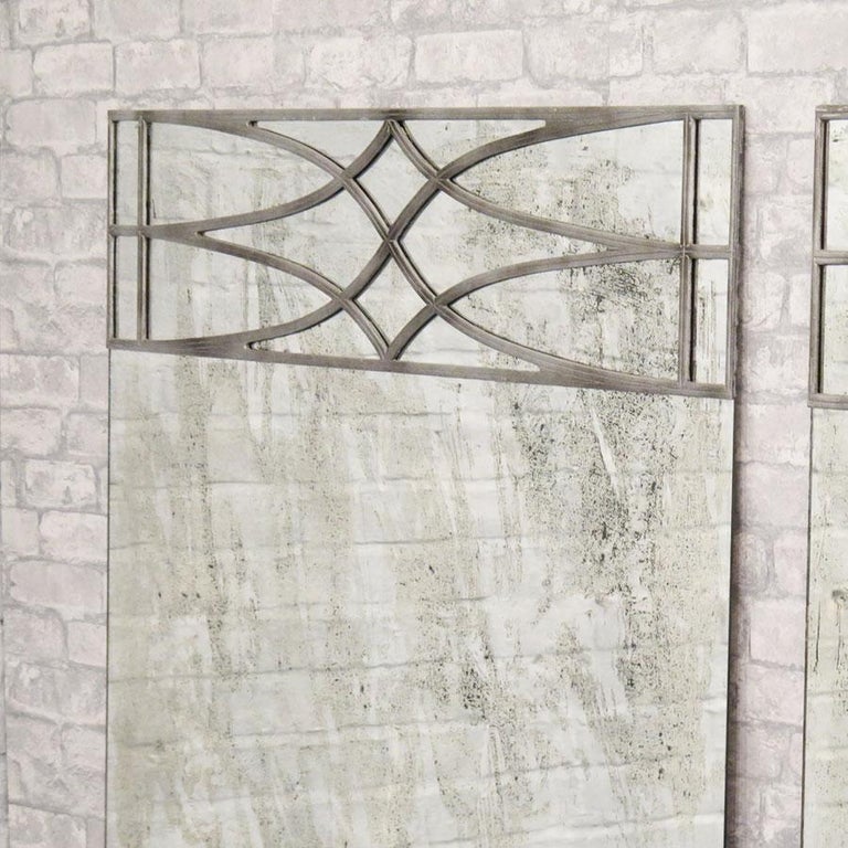 Pair of Contemporary Silvered Mirrors For Sale at 1stDibs