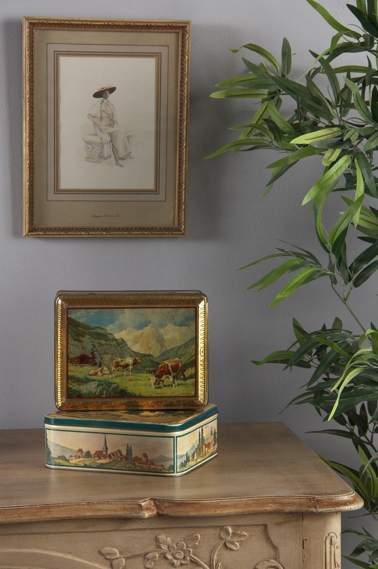 Pair of Frames with Fashion Portraits by Desgranges, 1920s For Sale at ...