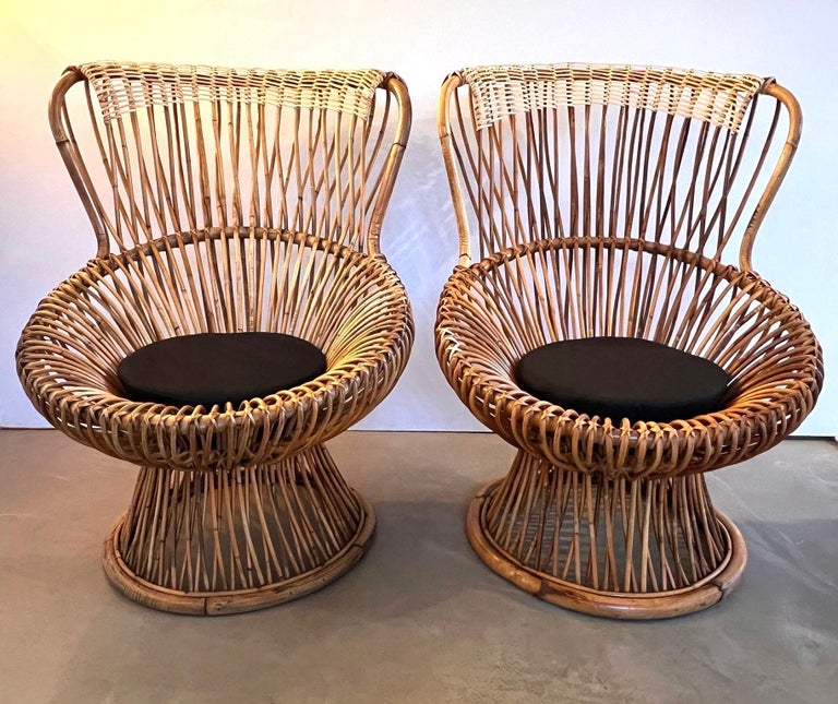 Pair of Franco Albini “Margherita” Arm Chairs for Bonacina, Italy 1950 ...