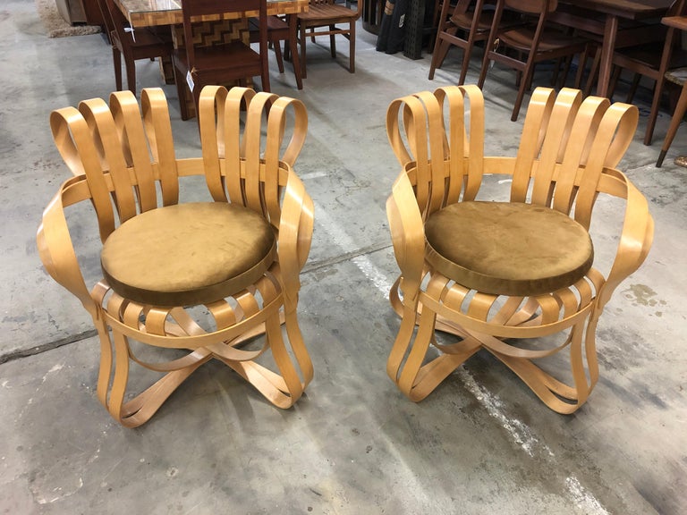 Pair of Frank Gehry for Knoll Cross Check Chairs at 1stDibs