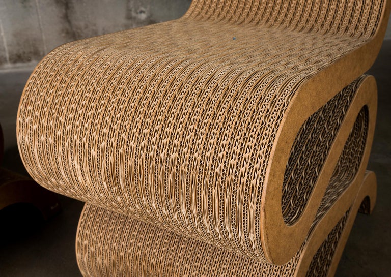 Pair of Frank Gehry 'Wiggle' Chairs For Sale at 1stdibs