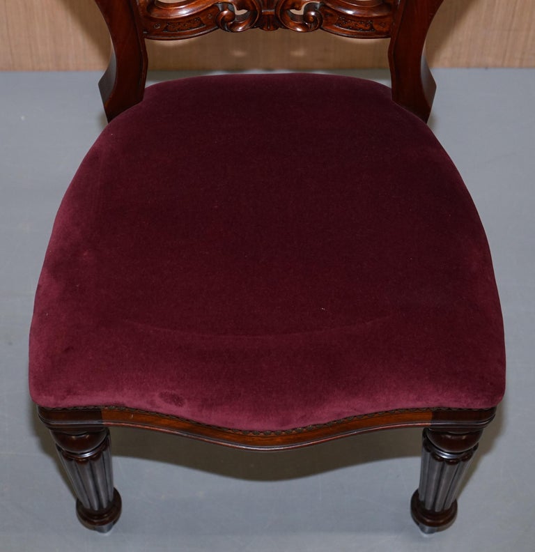 Pair of Frank Hudson and Sons Harrods Stamped Medallion Hardwood Dining ...