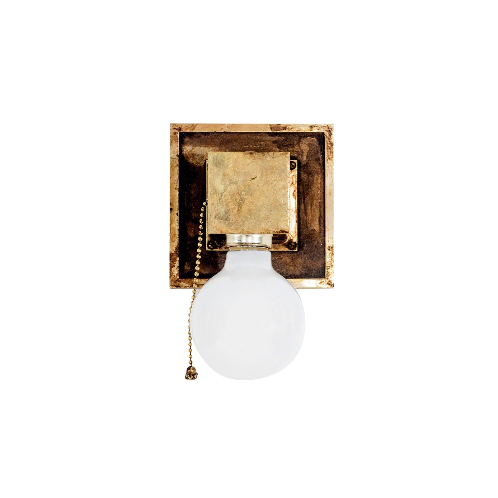 Pair Frank Lloyd Wright Studio Prairie Stain Glass Light Fixtures at ...